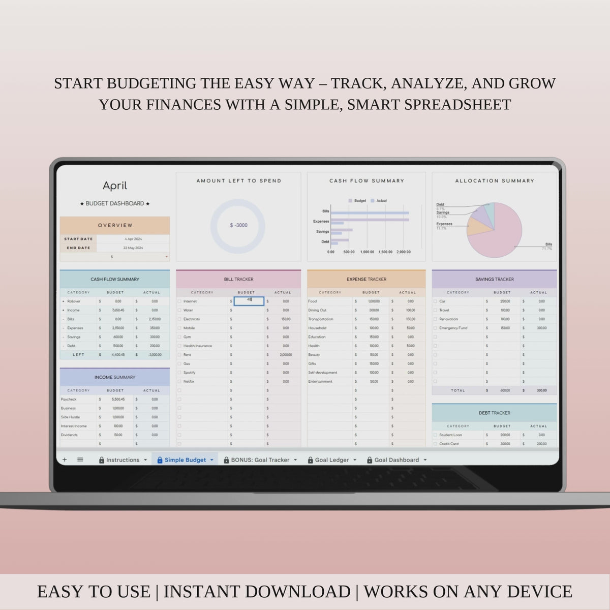 Ultimate Personal Finance Tracker | Excel & Google Sheets