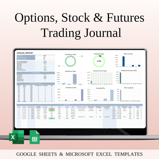 Trading Journal Templates Excel & Google Sheets | SpreadsheetsHub
