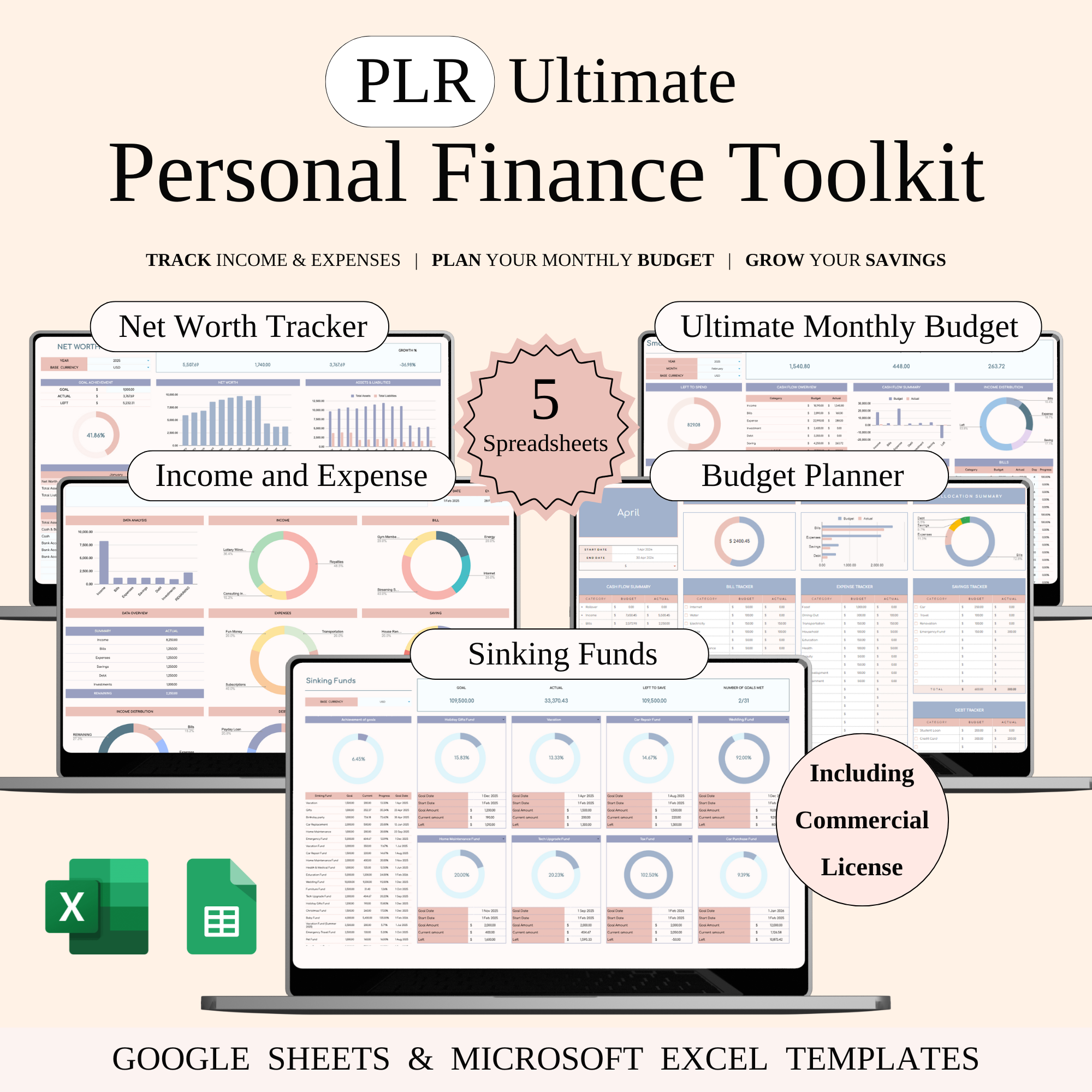 PLR Spreadsheets – Ready-to-Sell Templates (Excel and Google Sheets)